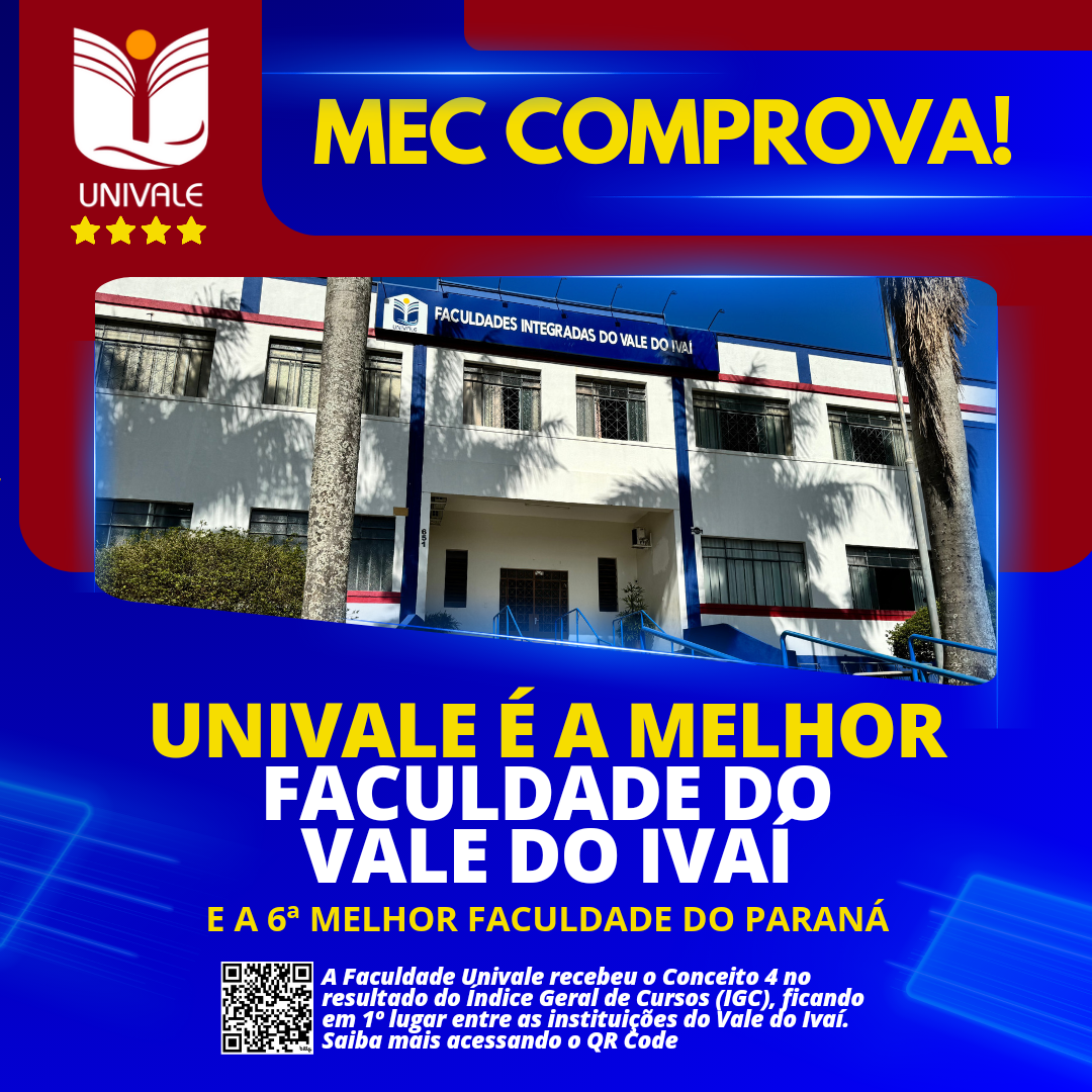 Univale é a melhor faculdade do Vale do Ivaí, segundo o MEC | Univale